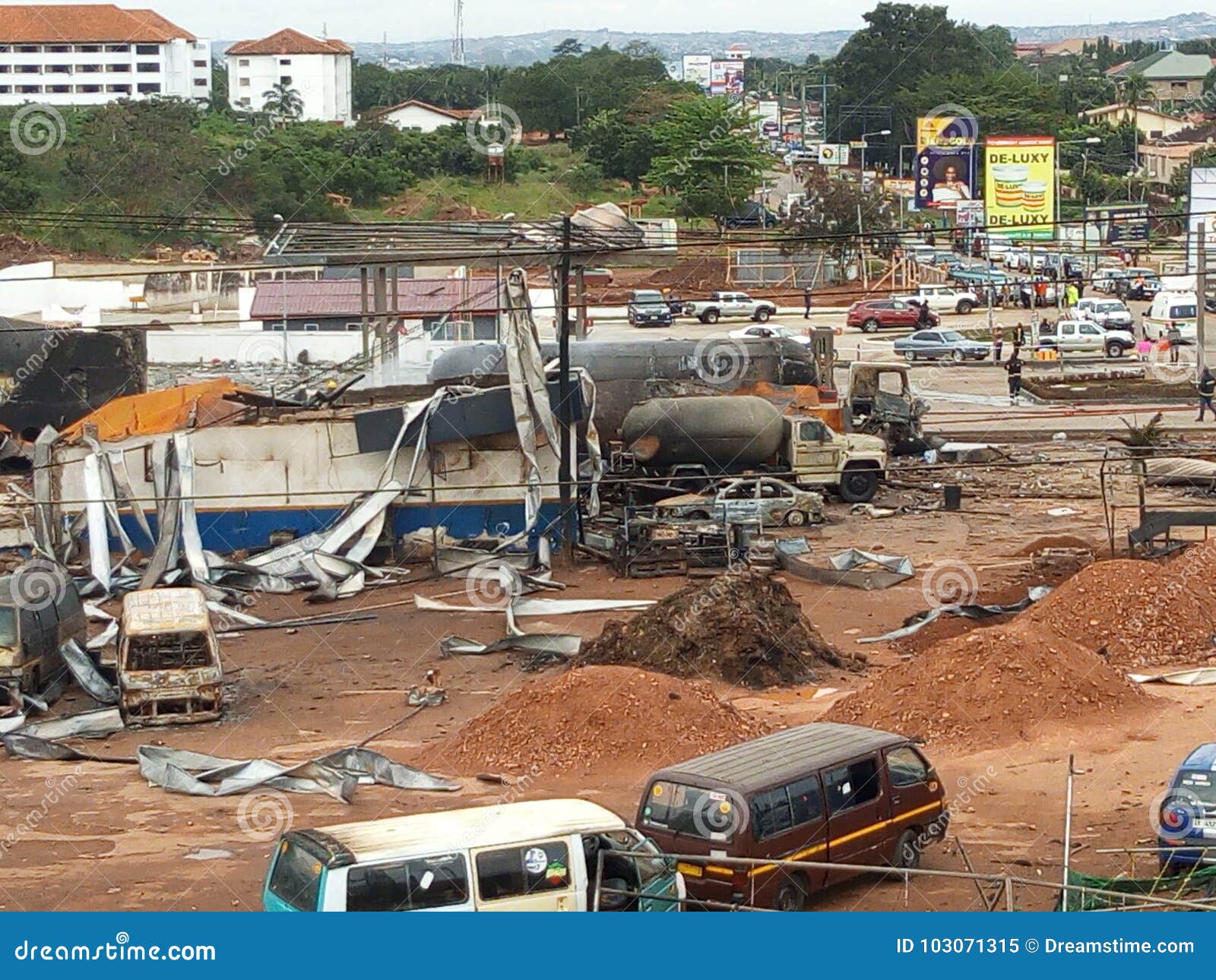 Gas explosion editorial image. Image of atomic, junction - 103071315