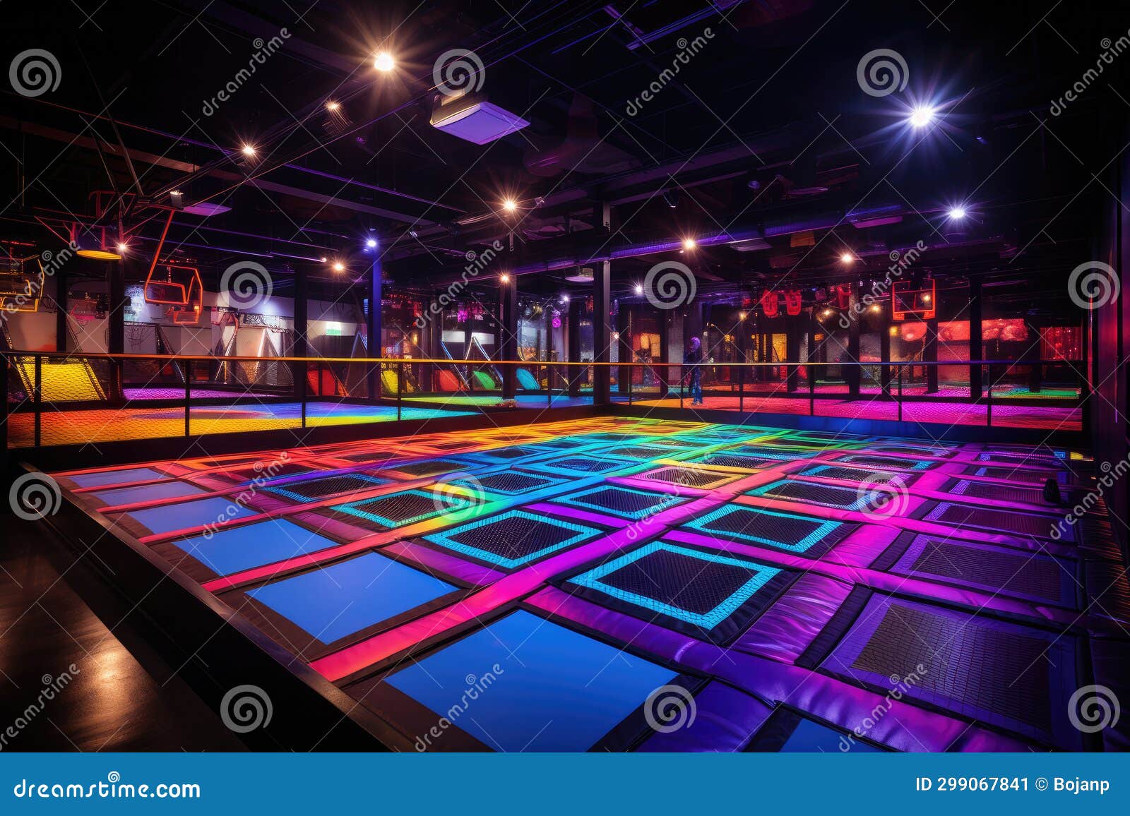 Day of Fun at the Trampoline Park. AI Generated Stock Illustration ...