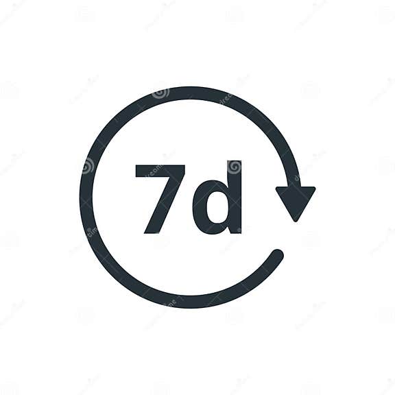 7 day icon. stock vector. Illustration of conceptual - 192471491