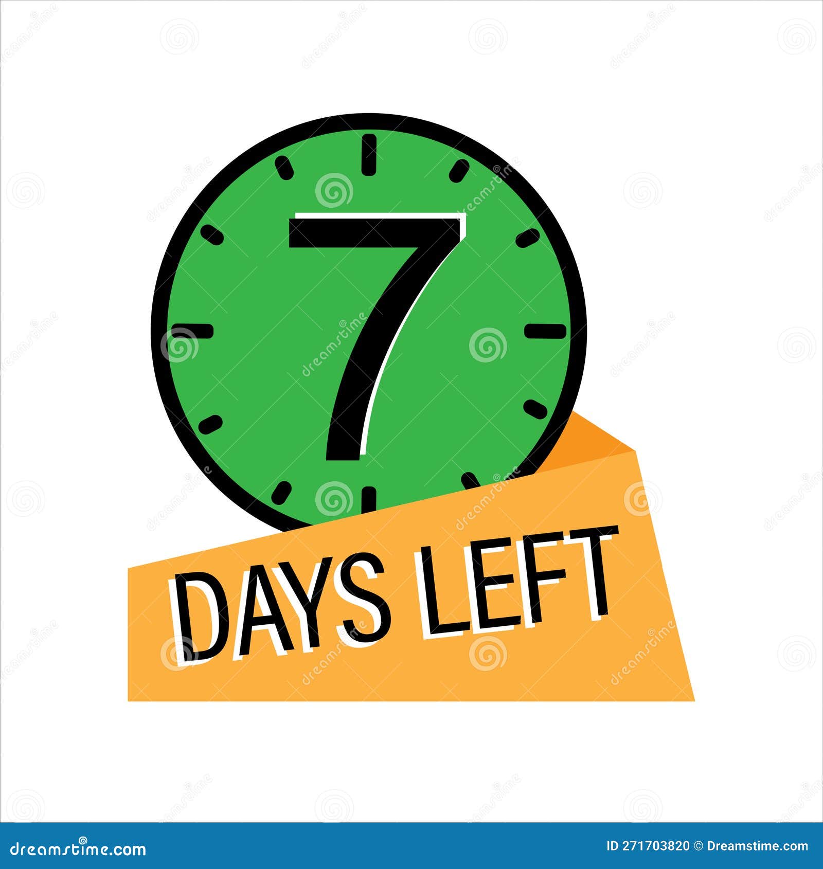 Day Left Coundown stock vector. Illustration of logo - 271703820