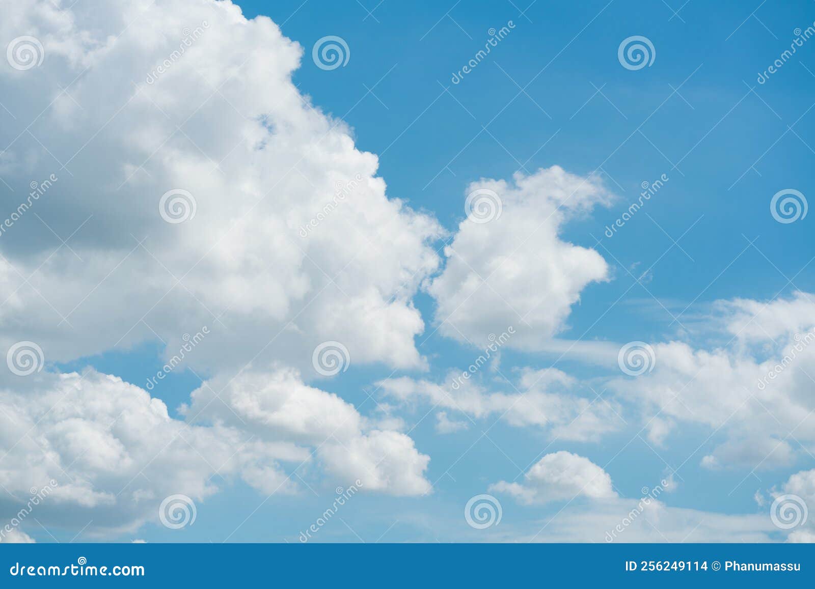 Day Light White Smooth Cloud and Blue Sky Atmosphere with Copy Space ...