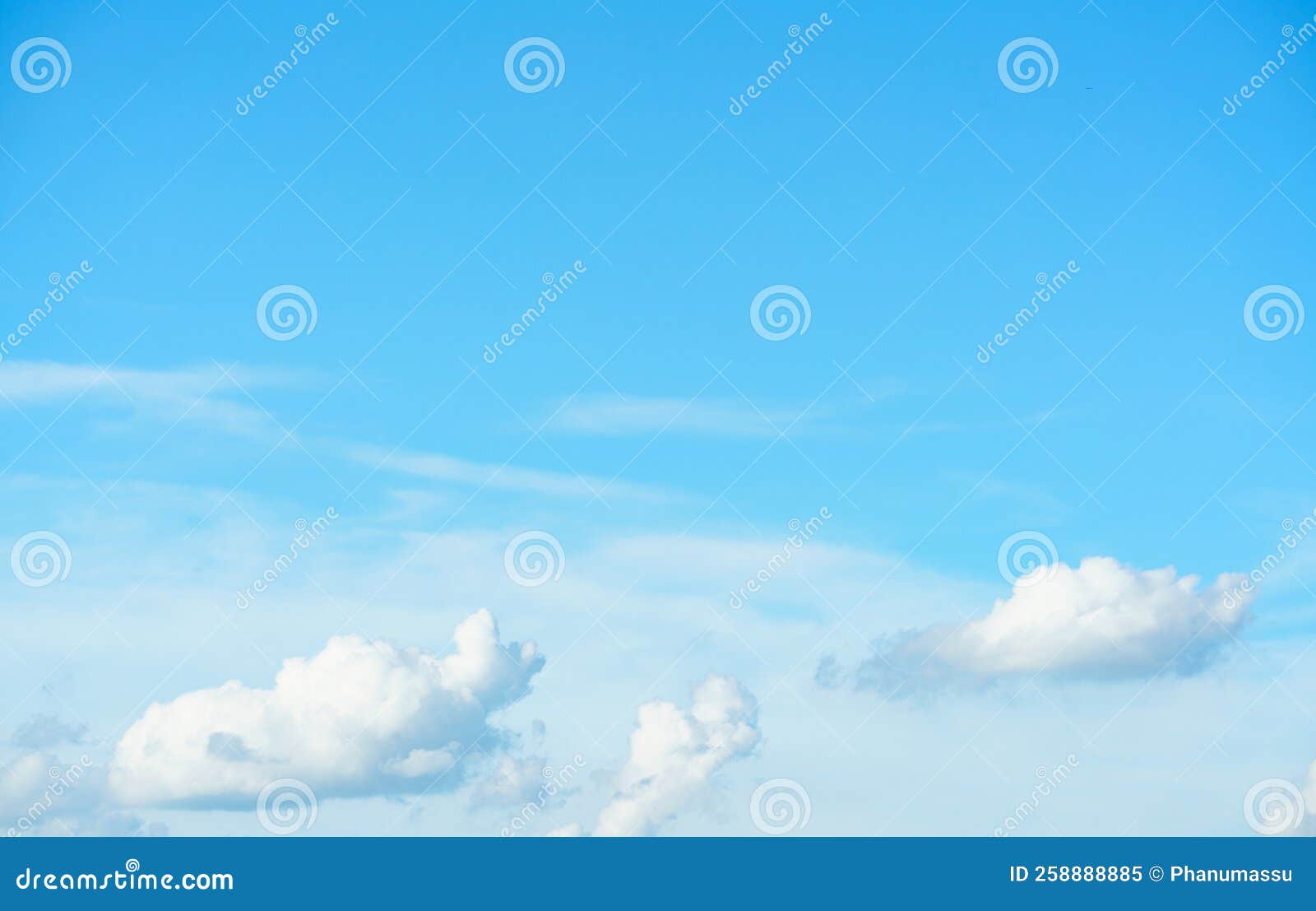 Day Light White Smooth Cloud and Blue Sky Atmosphere with Copy Space ...