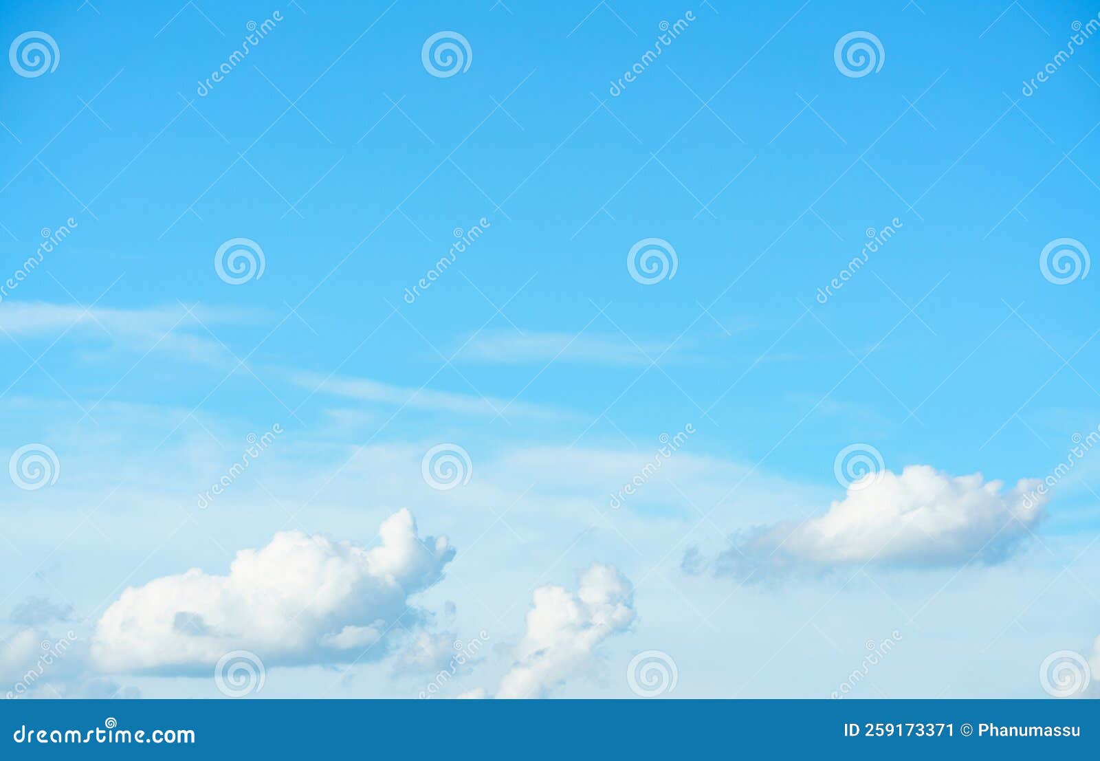 Day Light White Smooth Cloud and Blue Sky Atmosphere with Copy Space ...