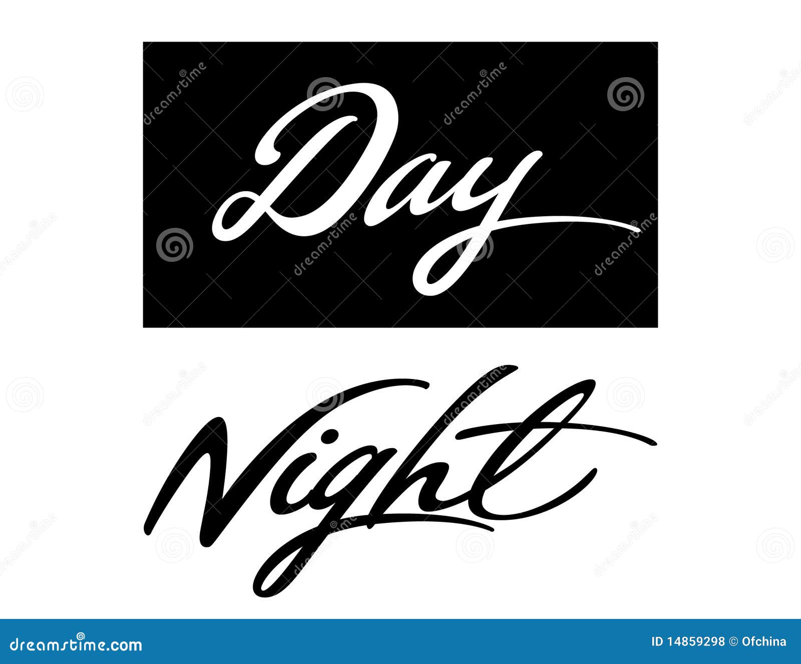 Day Night stock vector. Illustration of black, good, concept - 14859298