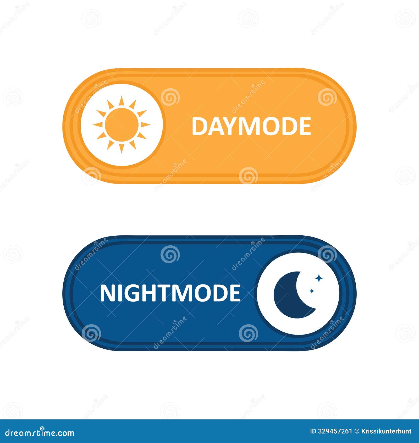 Day and Night Button with Sun and Moon Stock Vector - Illustration of ...