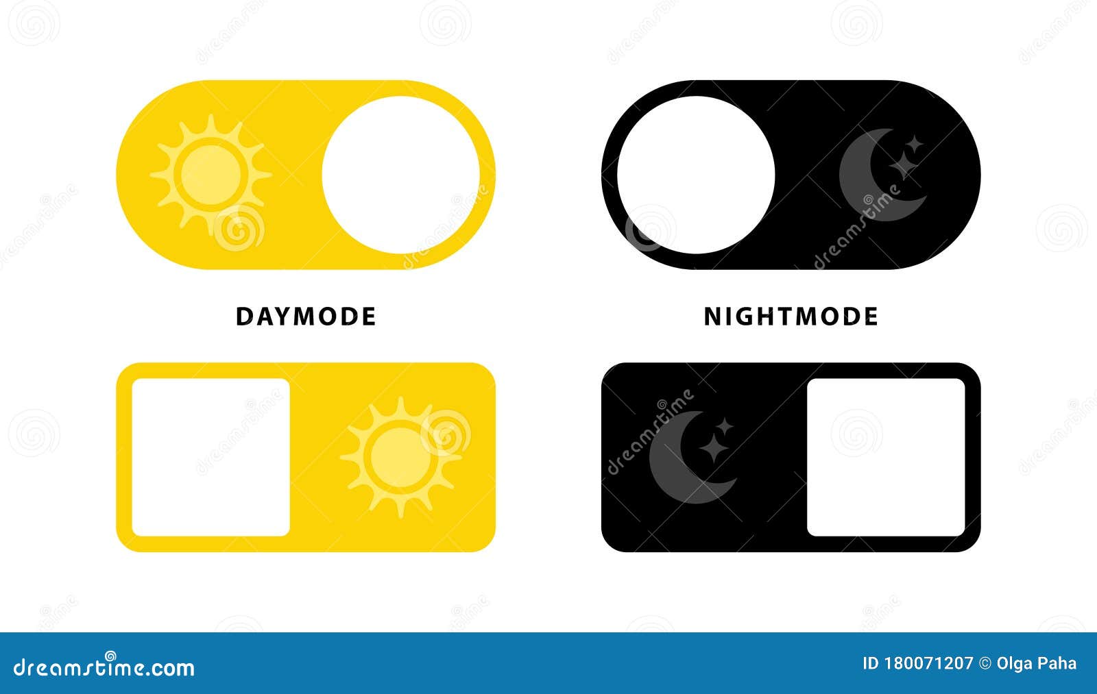 Day and night button 2 stock vector. Illustration of design - 180071207