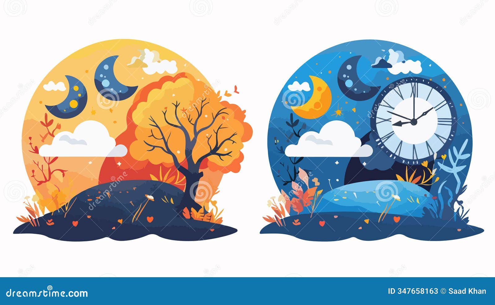 Day and Night Shift Illustration: Passing of Time in Stunning Visual ...