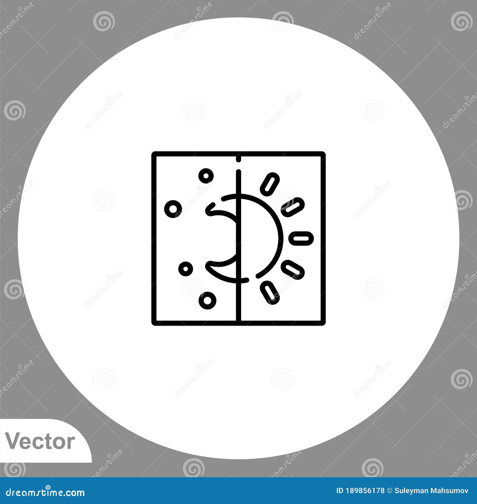 Day and Night Vector Icon Sign Symbol Stock Vector - Illustration of ...