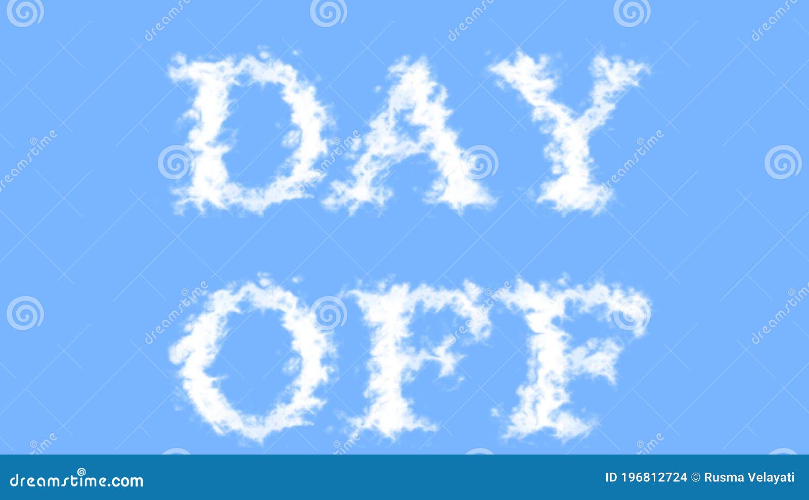 Day Off Cloud Text Effect Sky Isolated Background Stock Footage - Video ...
