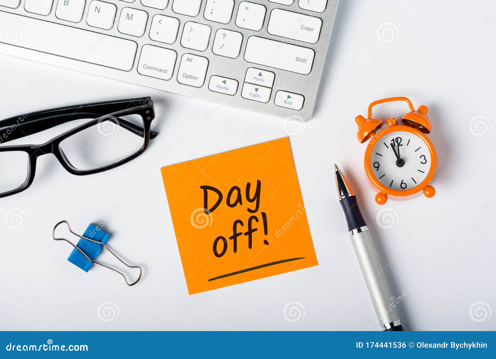 Day Off - Message on Office Workplace. Out of Office Concept Stock ...