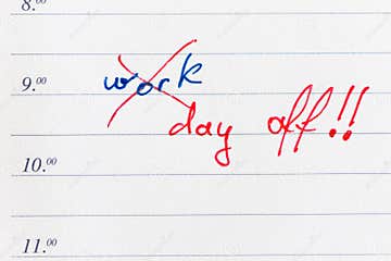 Day off stock photo. Image of organizer, office, schedule - 32066456