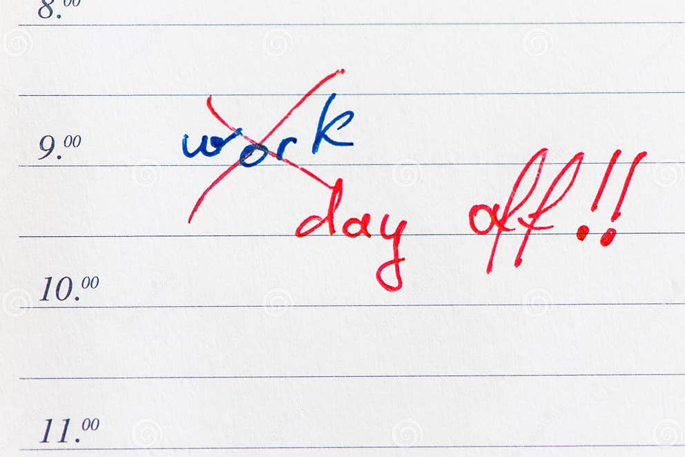 Day off stock photo. Image of organizer, office, schedule - 32066456