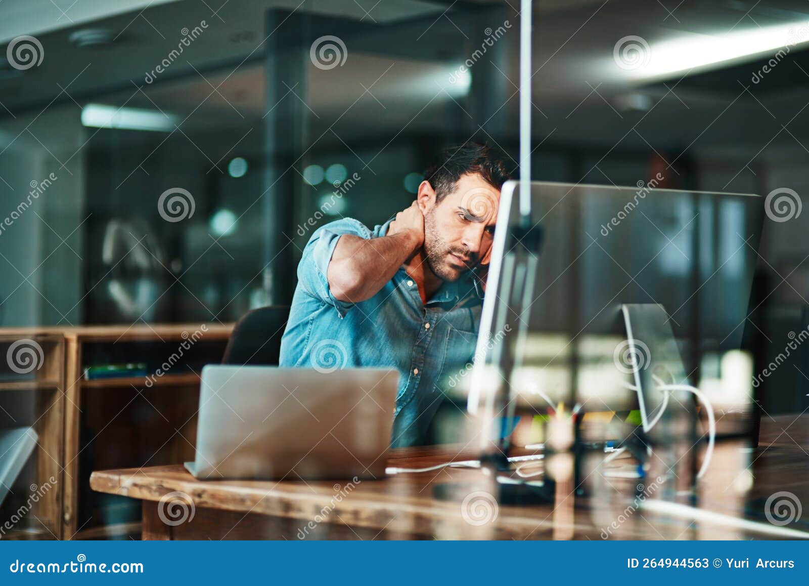 Is the Day Over yet. a Young Businessman Experiencing Stress while ...