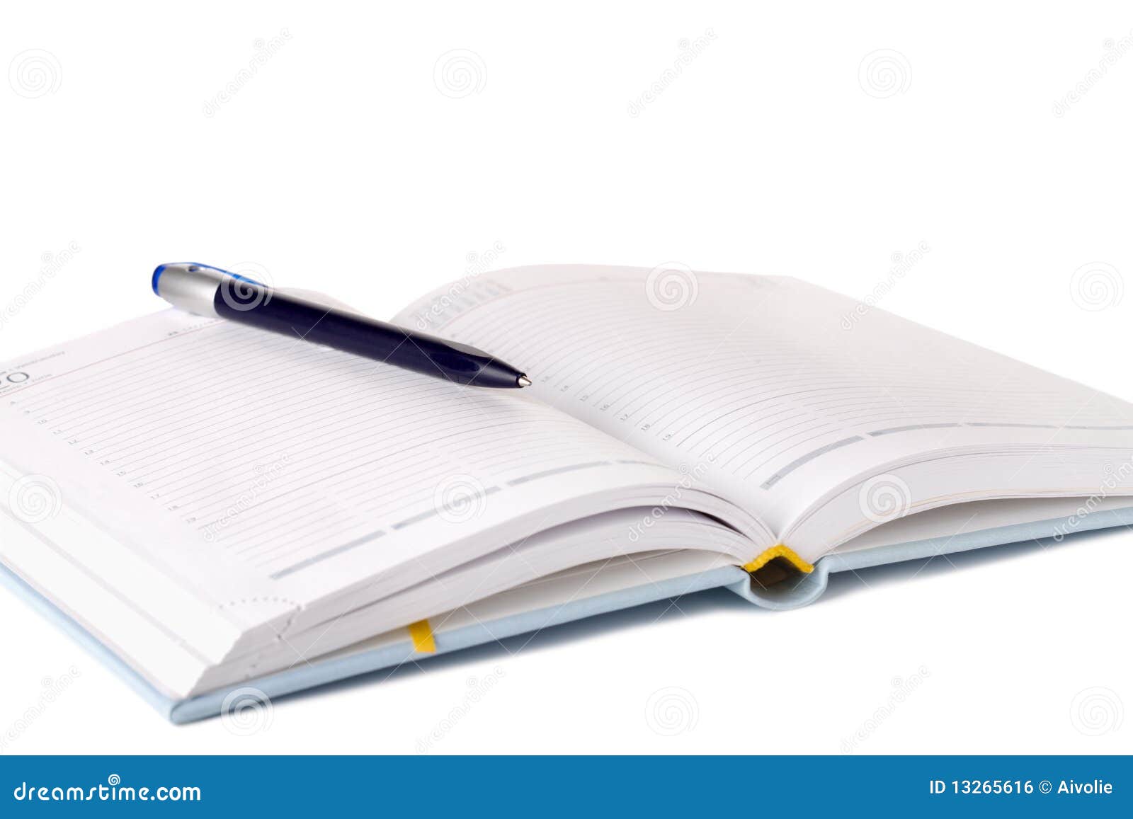 Day planner and pen stock photo. Image of pocket, notebook - 13265616