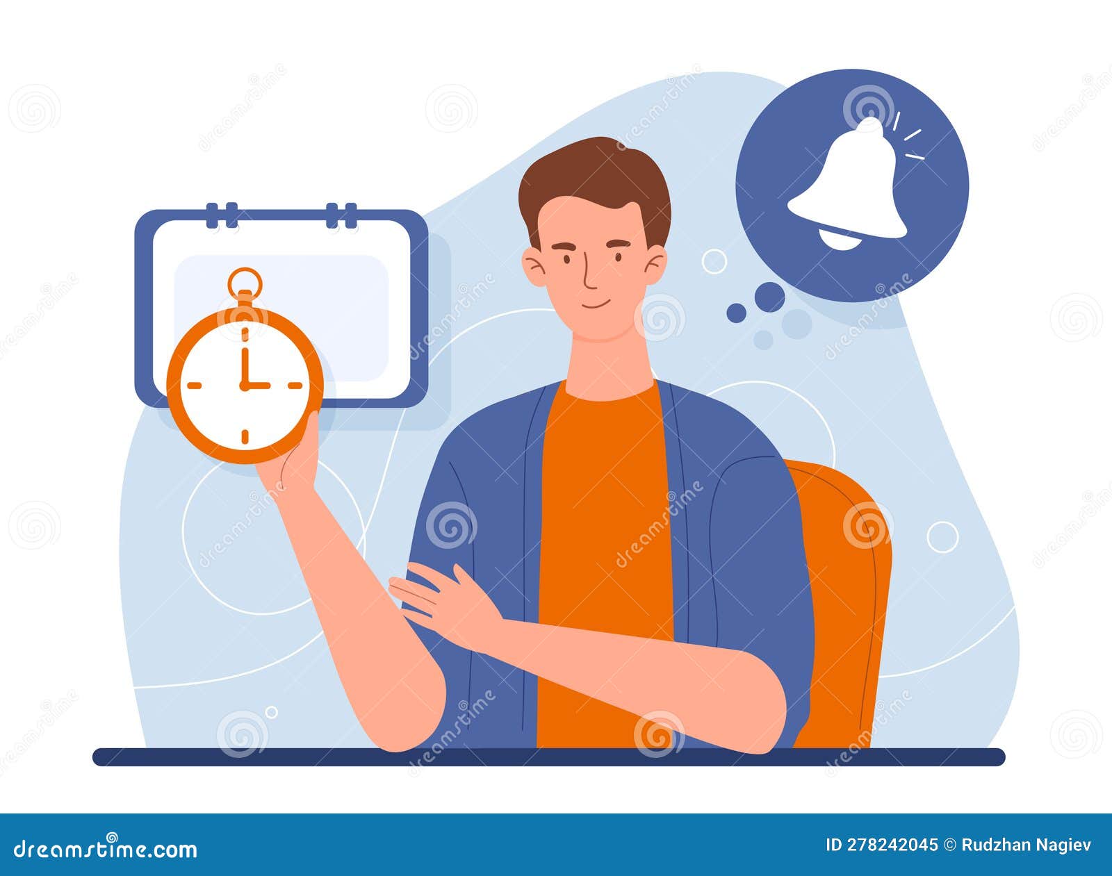 Day planning concept stock illustration. Illustration of deadline ...
