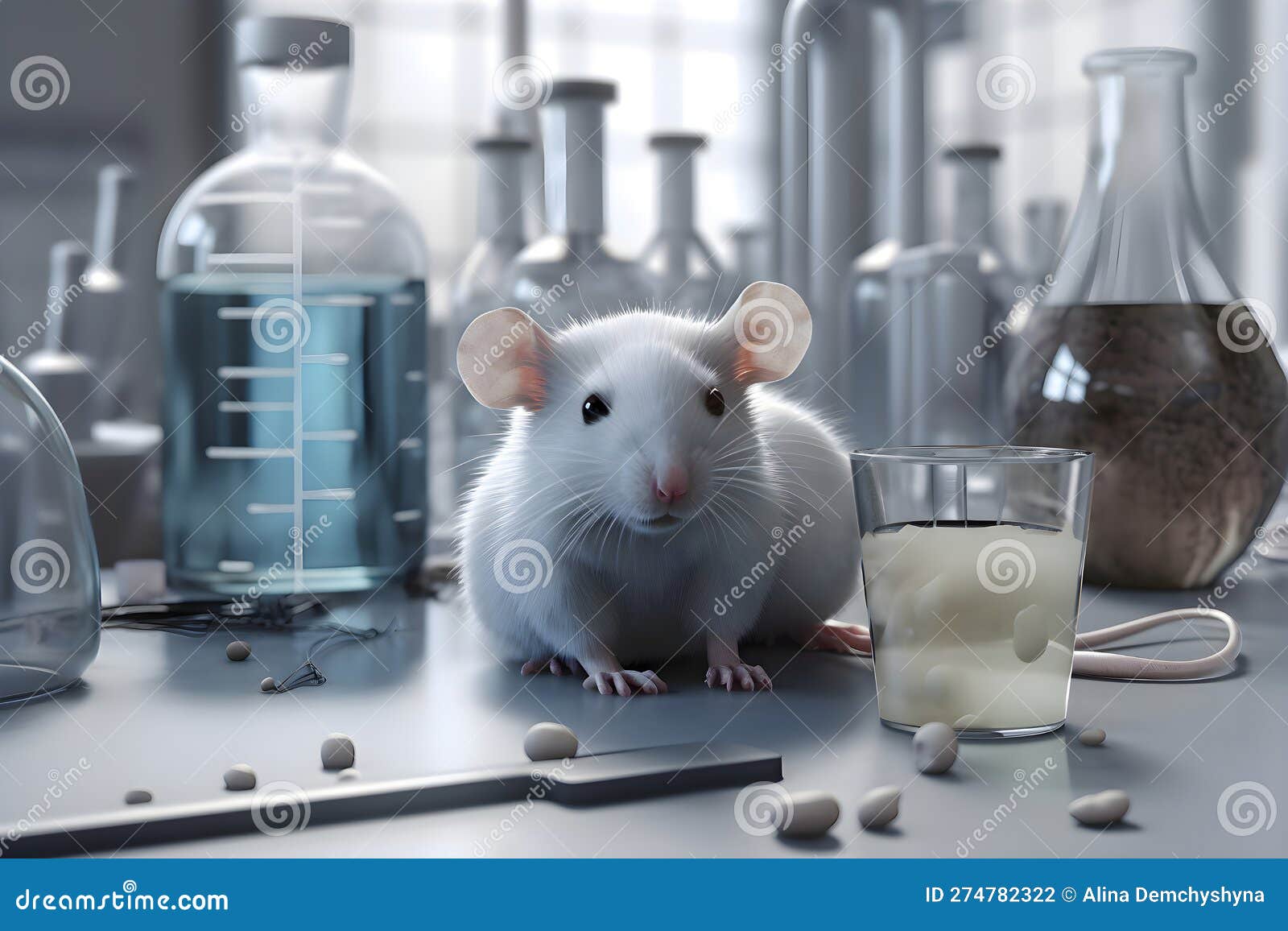 Laboratory Animals Footprints In A Cage Cartoon Vector | CartoonDealer ...