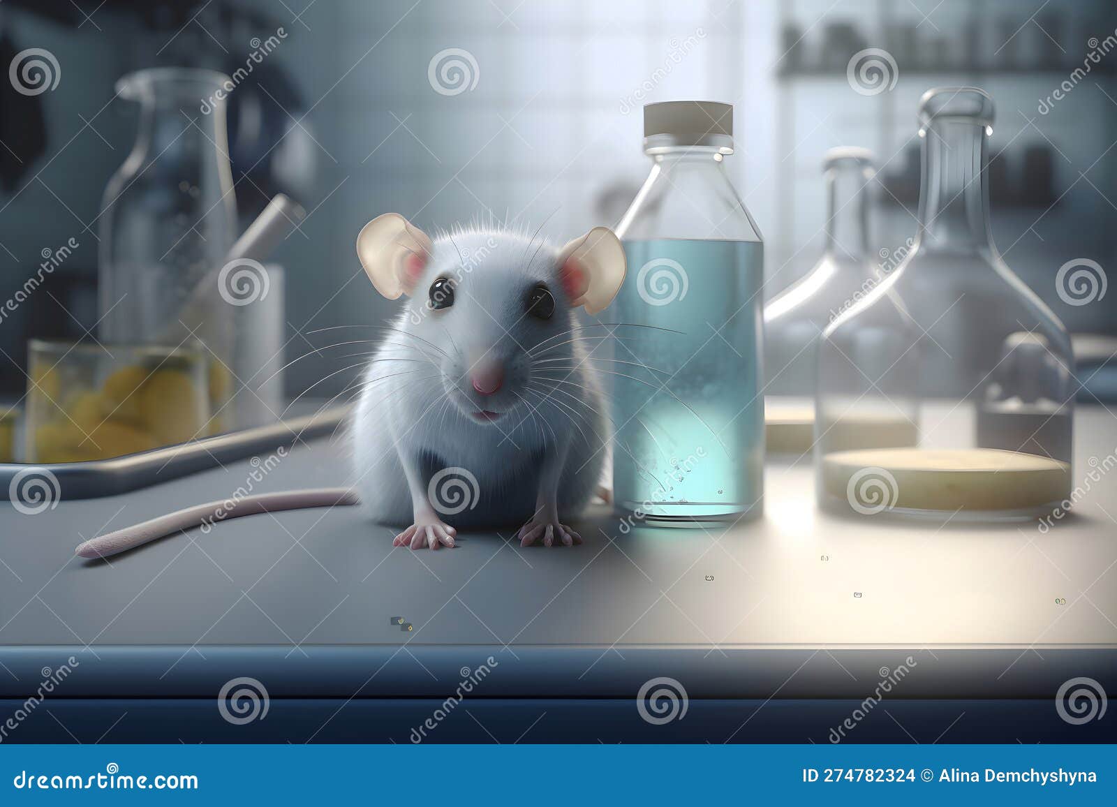 Day of Protection of Laboratory Animals, White Mouse in the Lab ...