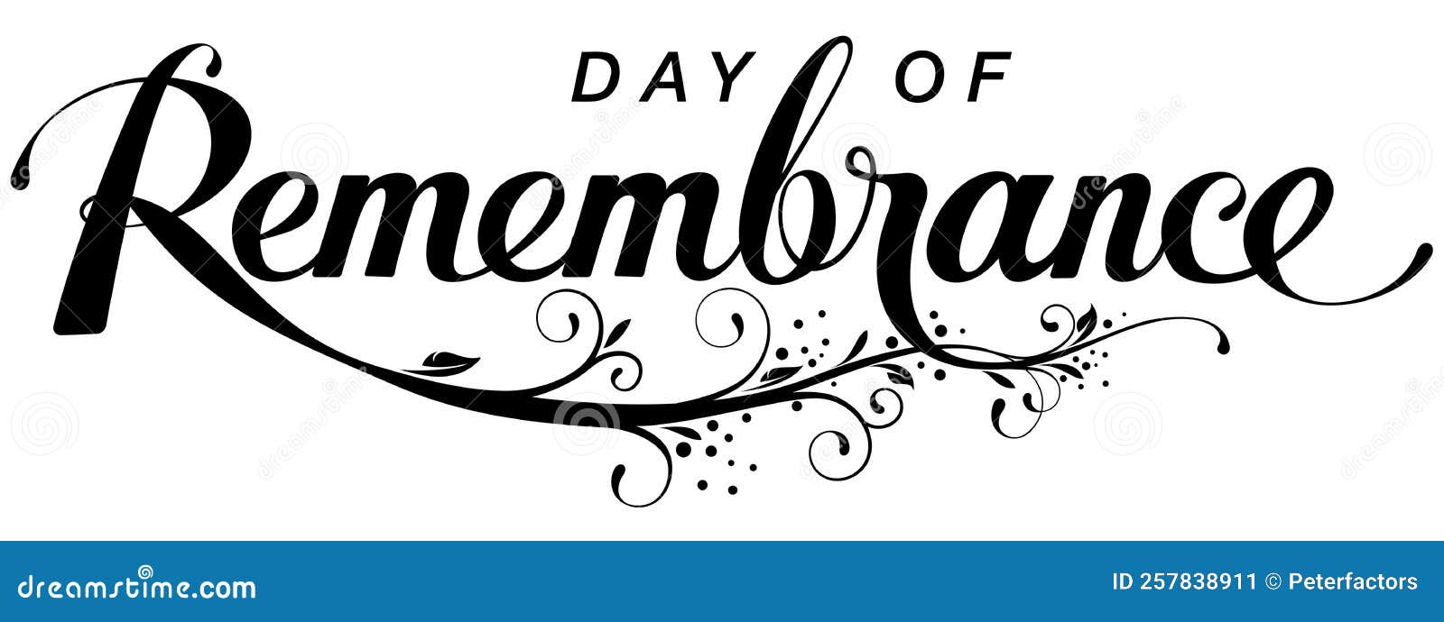 Day of Remembrance - Custom Calligraphy Text Stock Vector ...