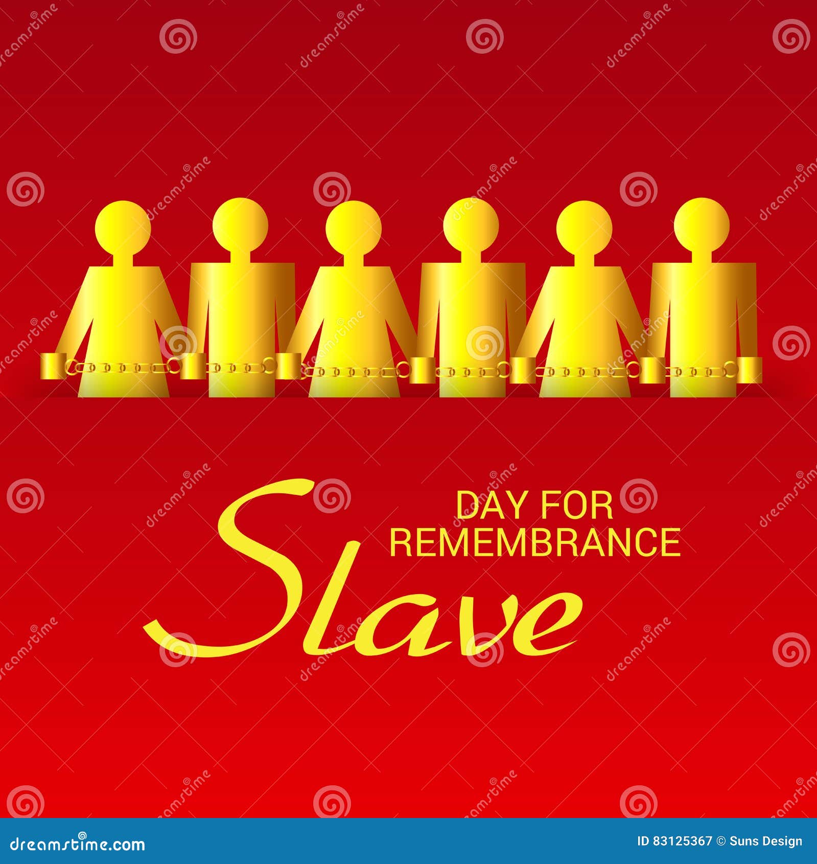 Day for Remembrance Slave. stock illustration. Illustration of slave ...