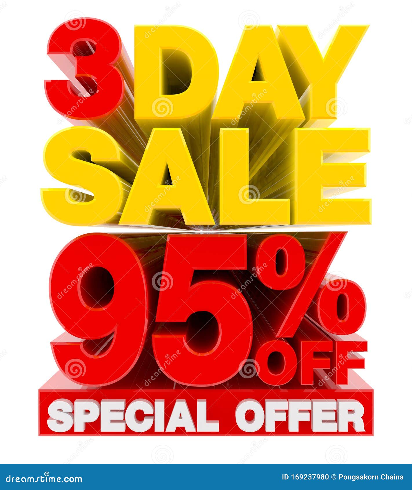3 DAY SALE 95 OFF SPECIAL OFFER Illustration 3D Rendering Stock ...
