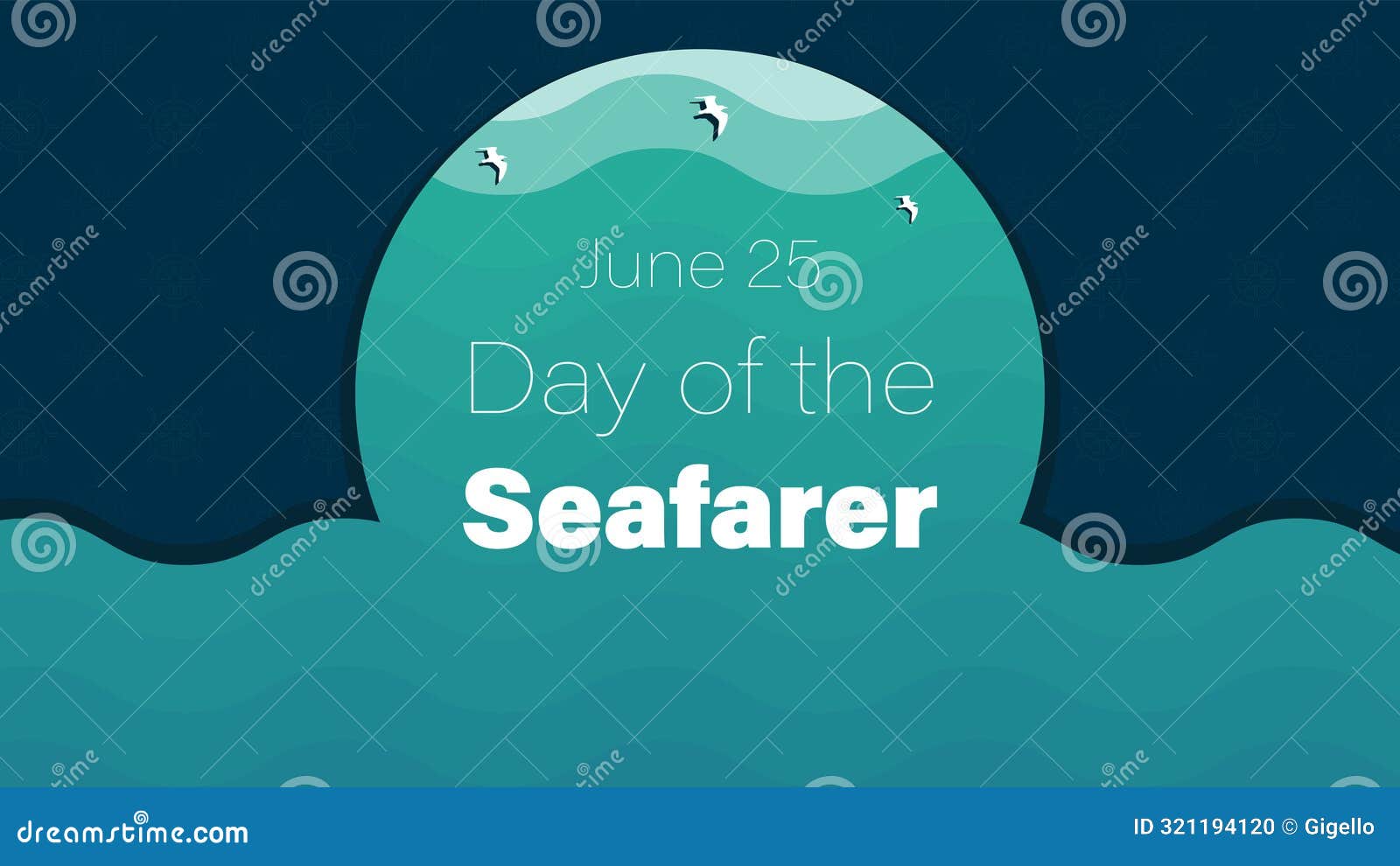 Day of the Seafarer on June 25, Vector Illustration Stock Vector ...