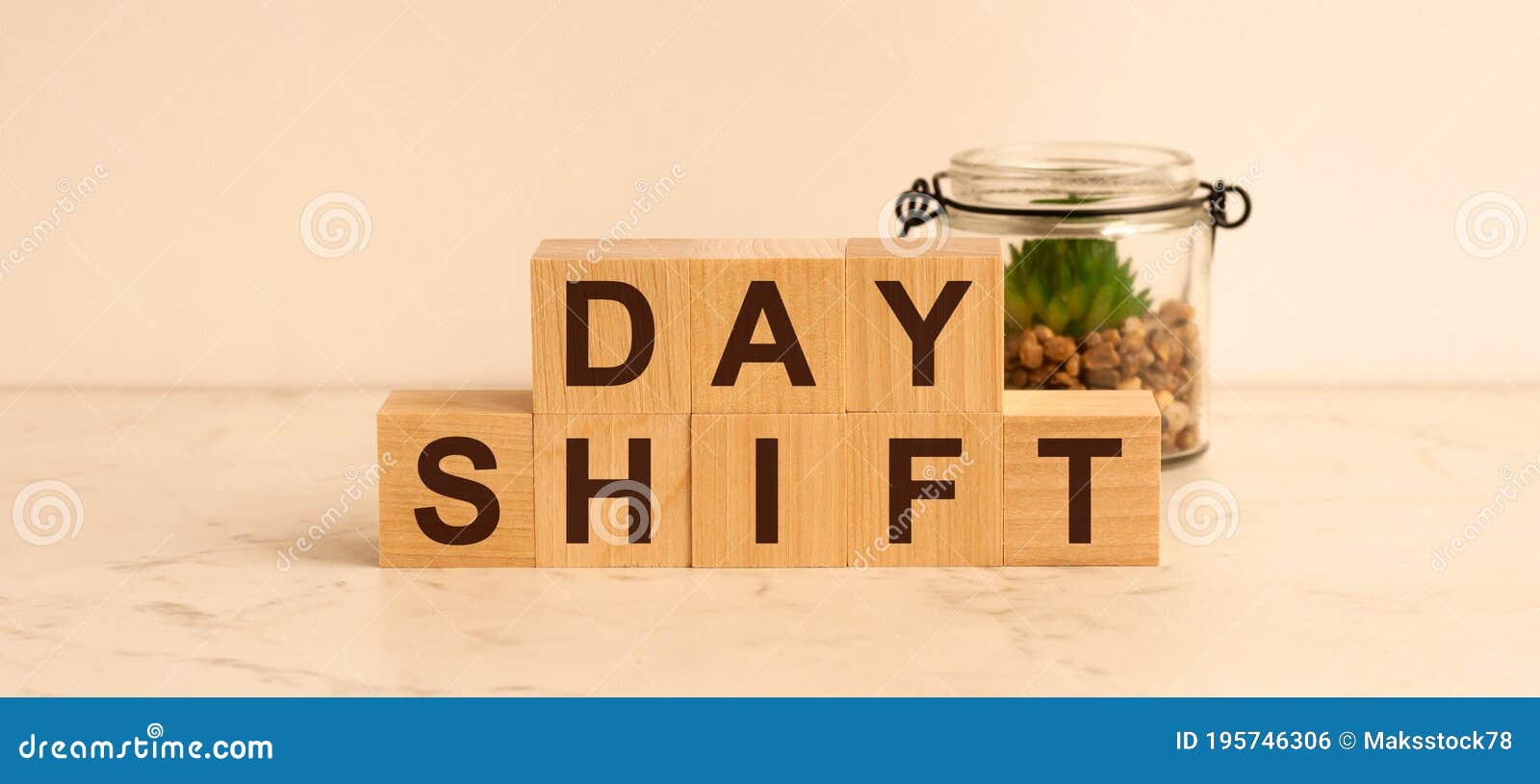 Day Shift Words on Wooden Blocks. Day Shift Concept Stock Photo - Image ...