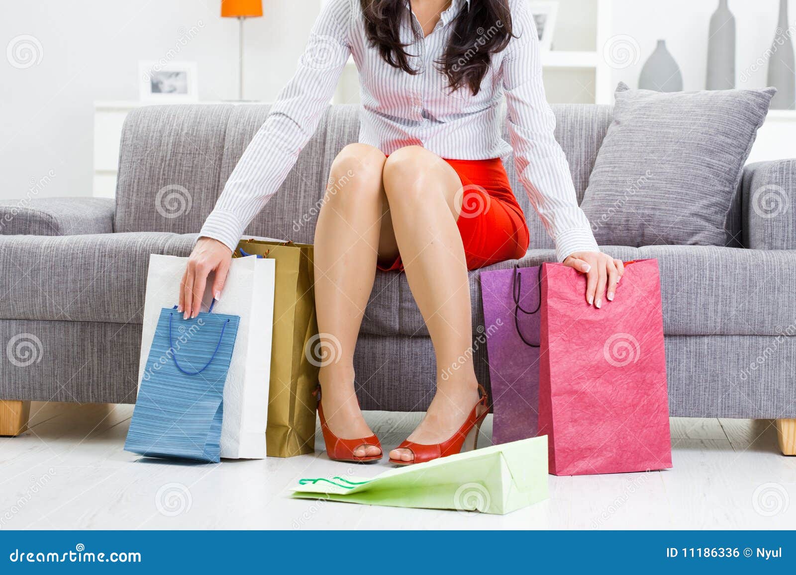 After a day of shopping stock photo. Image of foot, bags - 11186336