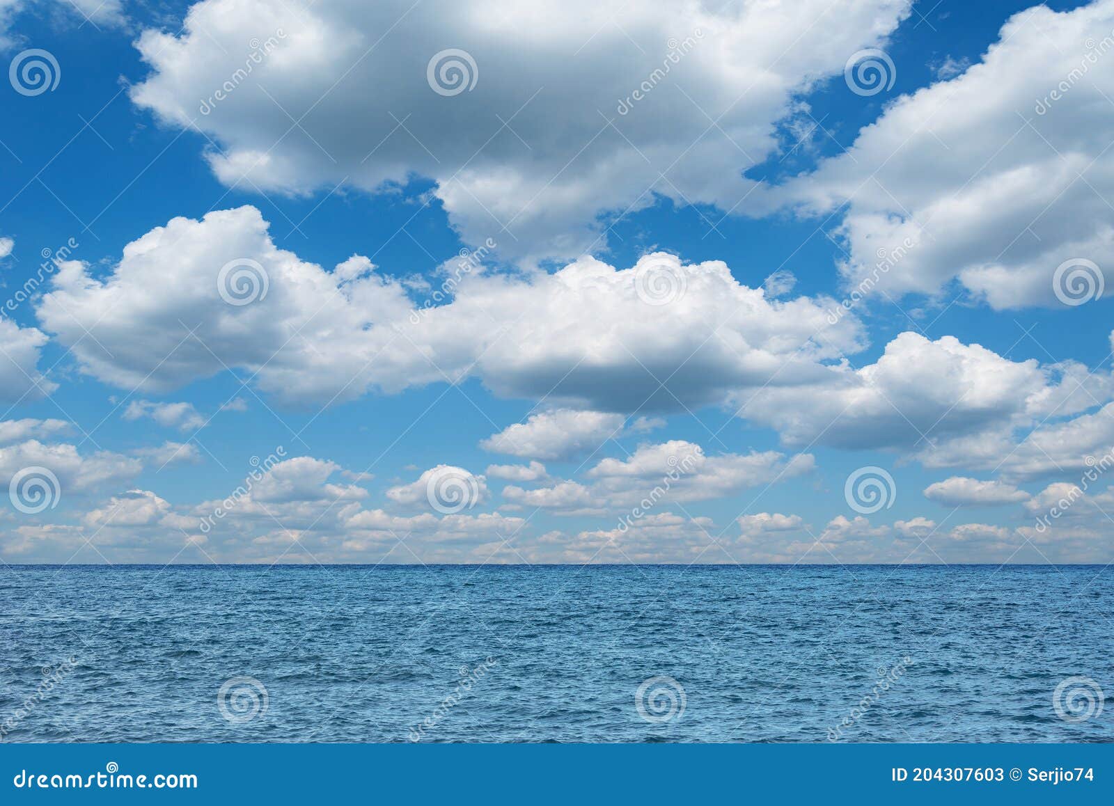 Day Sky Over the Surface of the Sea Stock Image - Image of ocean ...