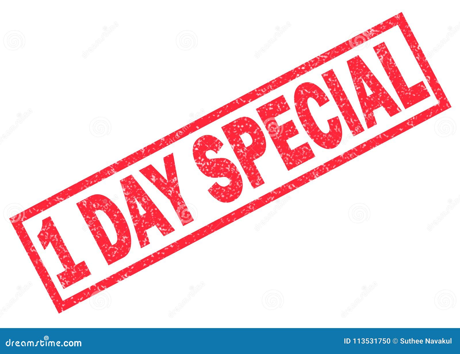1 Day Special on White. Stamp with Text One Day Special Stock ...