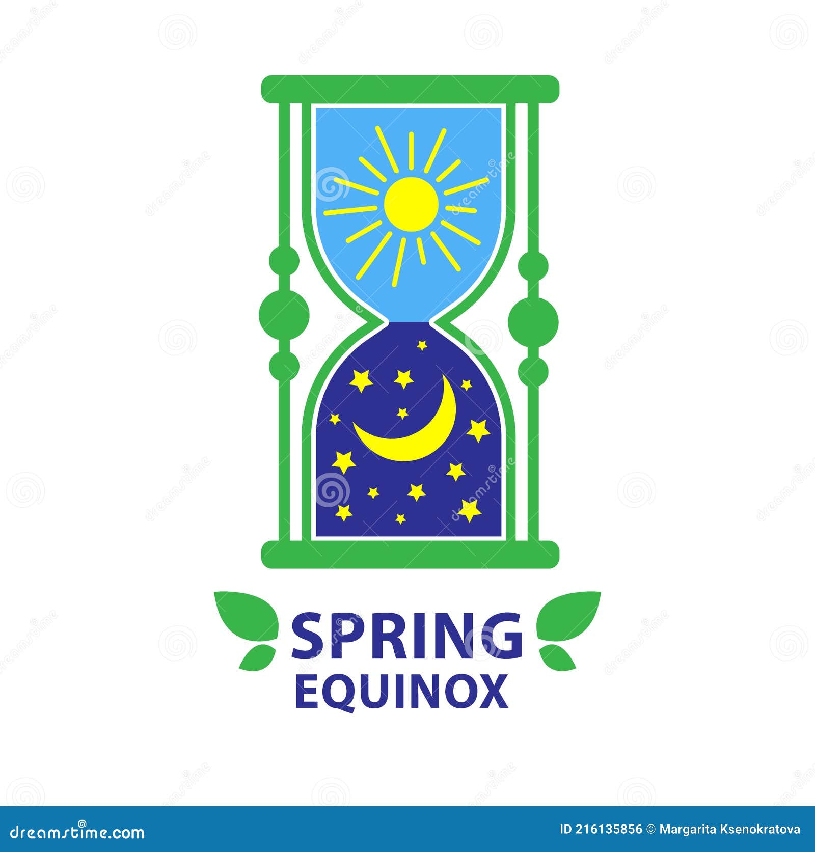 Day of Spring Equinox and Autumn Equinox. Day and Night Background ...