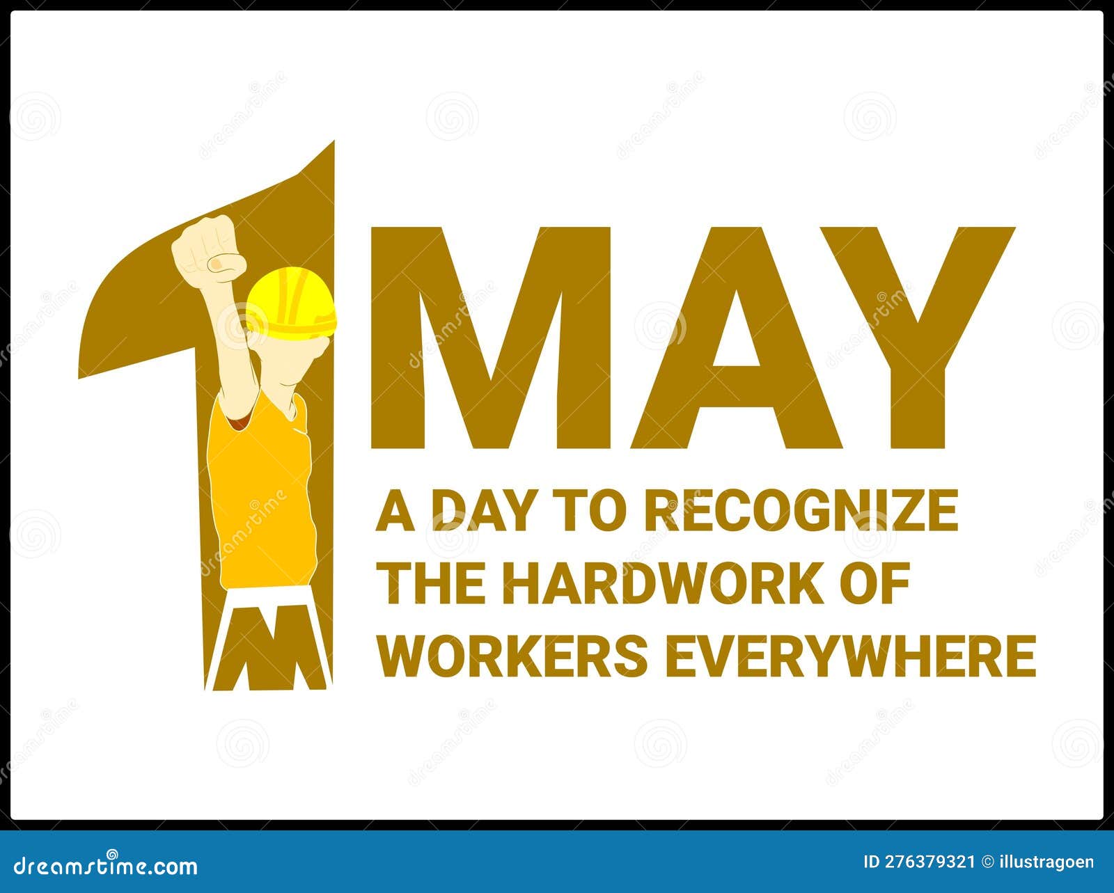 A Day To Recognize the Hard Work of Workers Stock Vector - Illustration ...