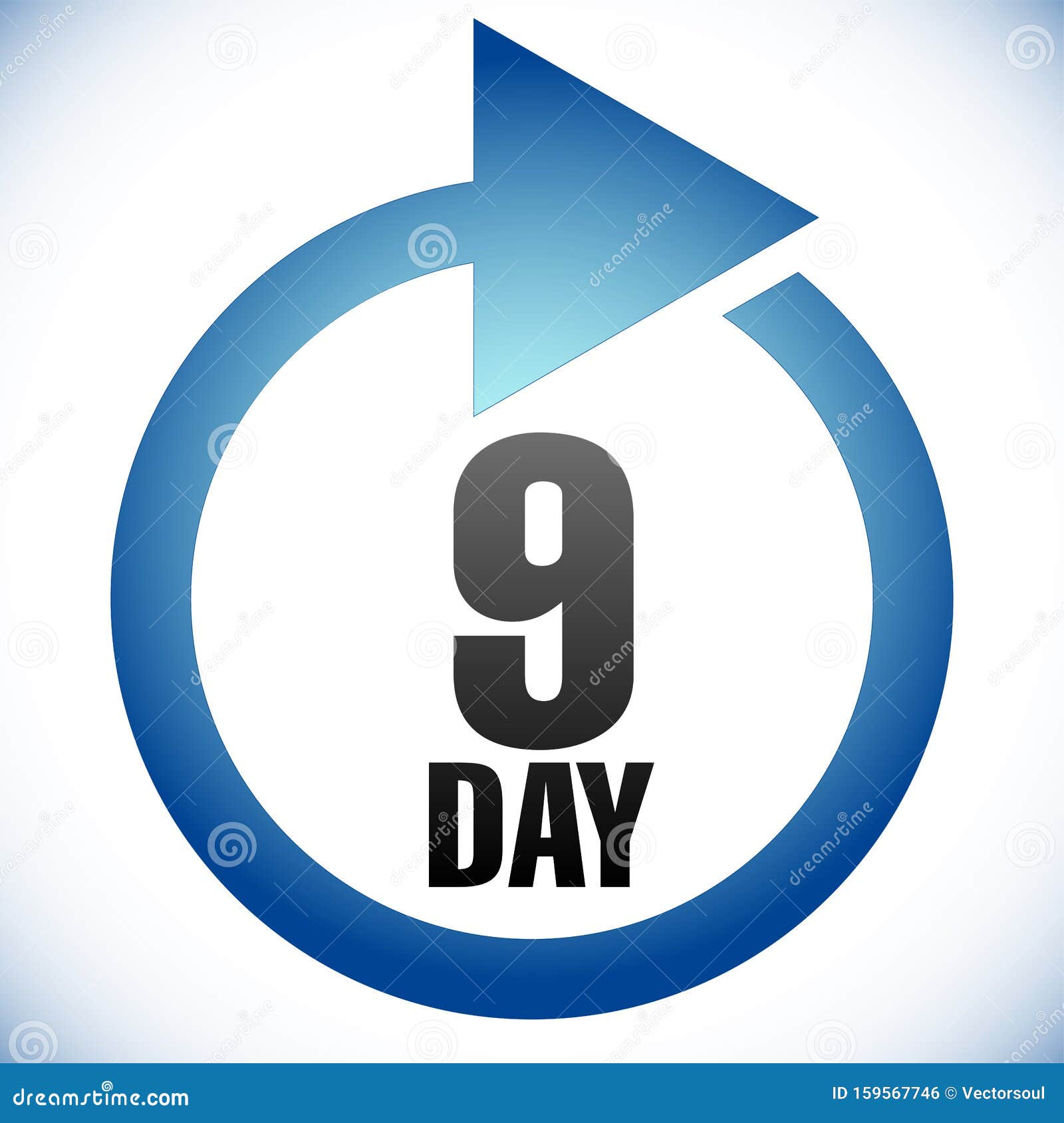 9 Day Turnaround Time TAT Icon. Interval for Processing, Return To ...