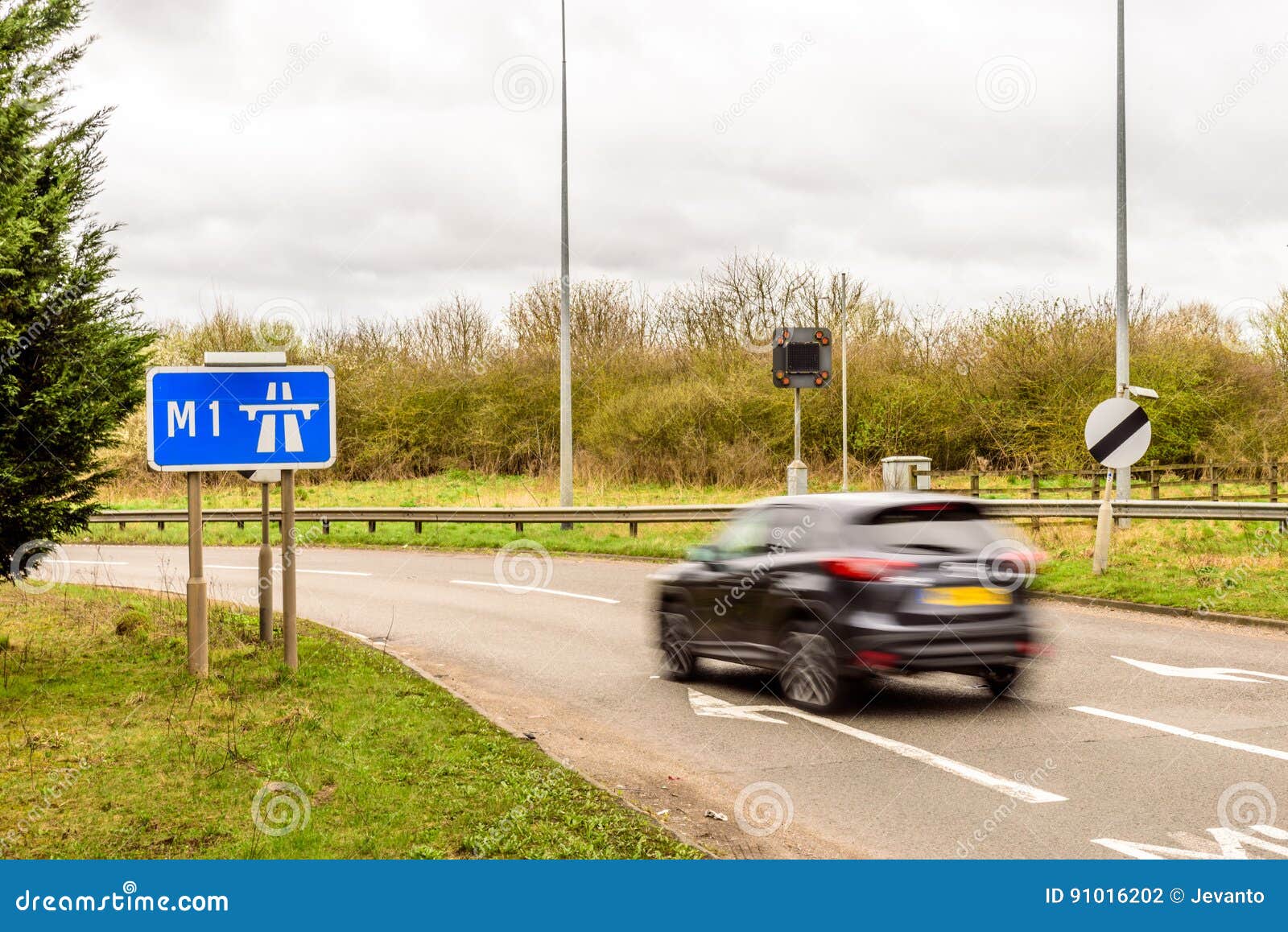 Motorway Road Junction Driving Direction Info Sign Signboard Stock ...