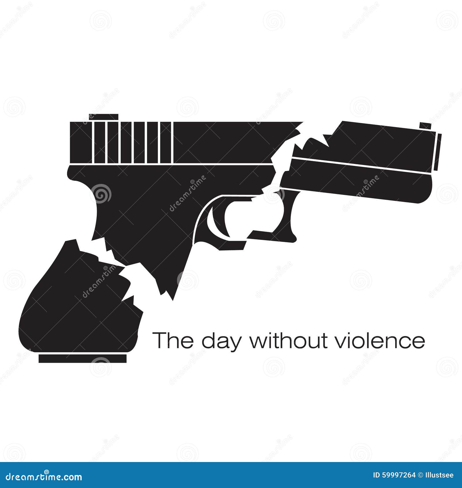 The Day without Violence Illustration Stock Vector - Illustration of ...