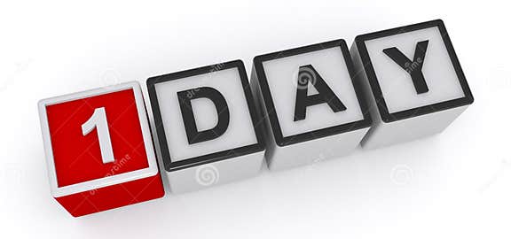 1 day word blocks stock illustration. Illustration of white - 183880434