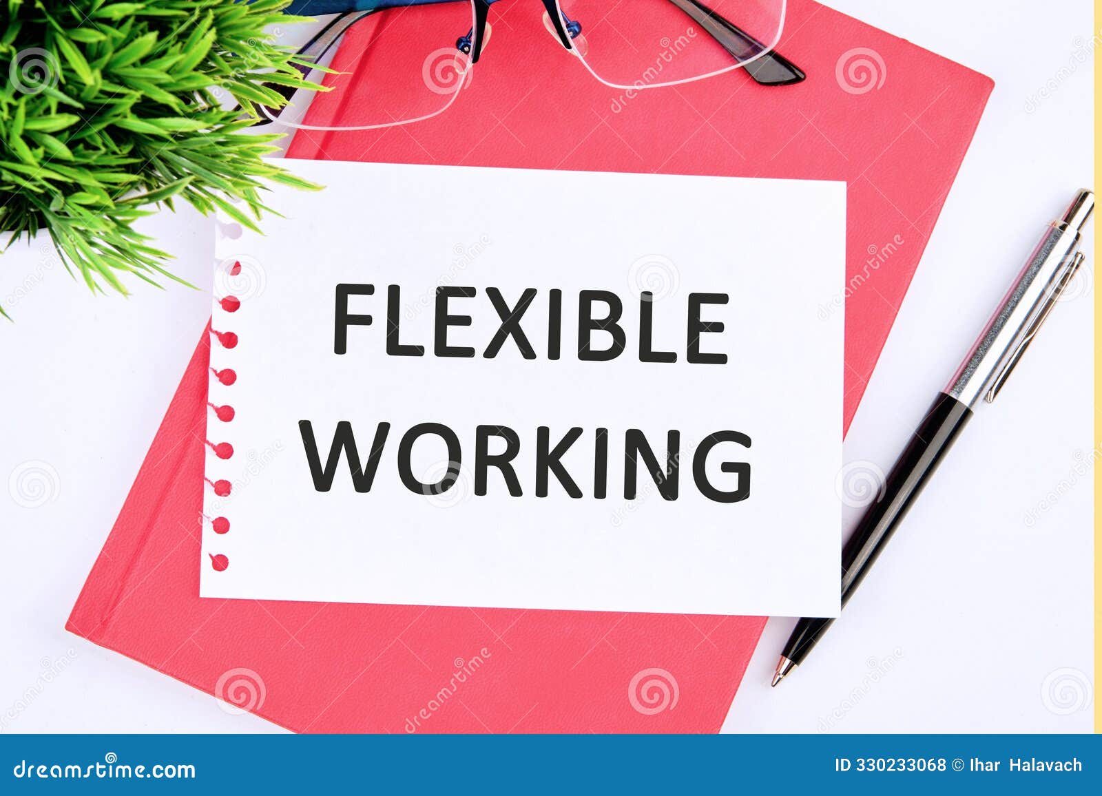 Day Working Week Concept. FLEXIBLE WORKING Words in a White Notebook on ...