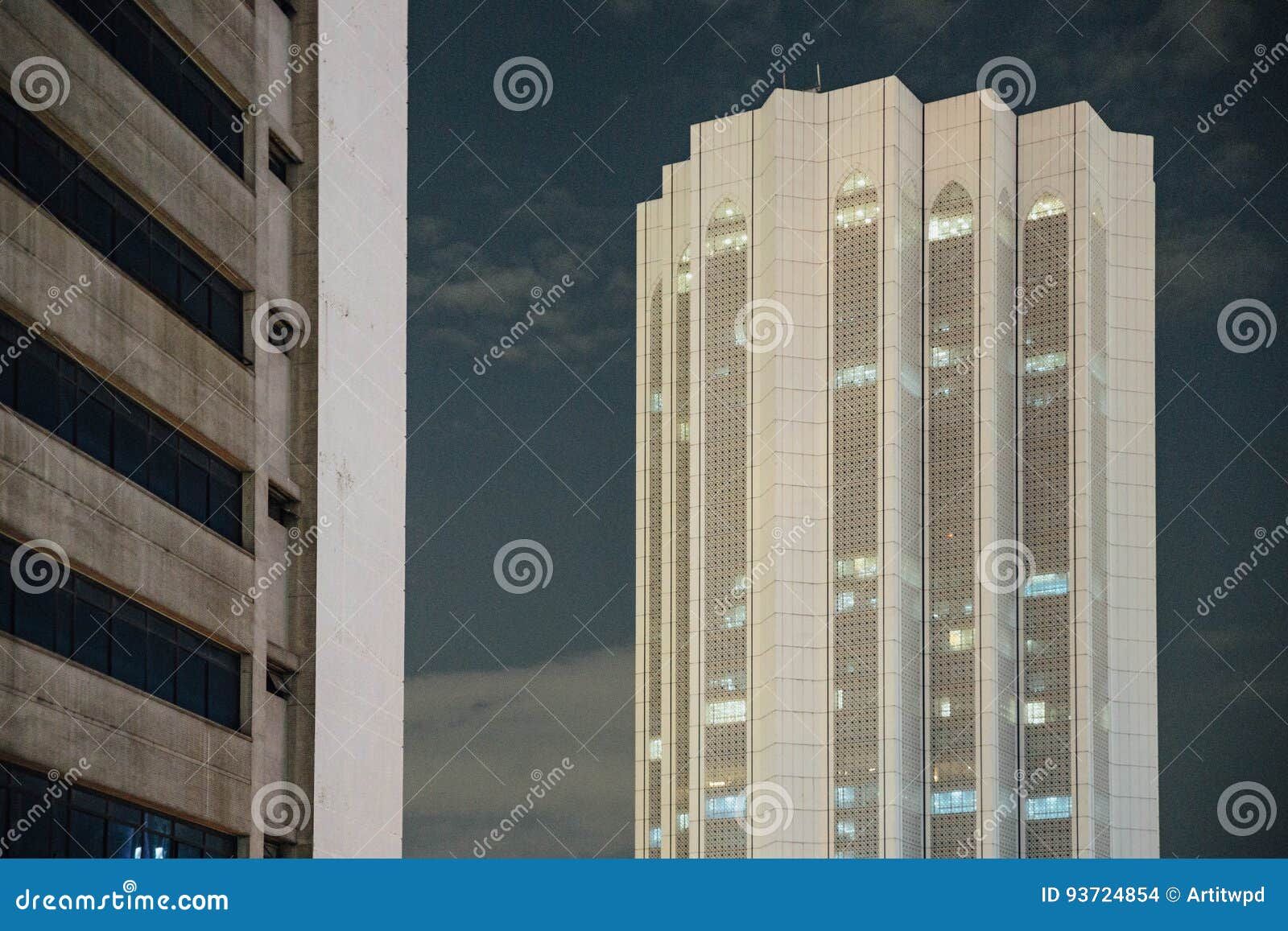 Dayabumi Complex Building in the Night in Kuala Lumpur, Malaysia Stock ...