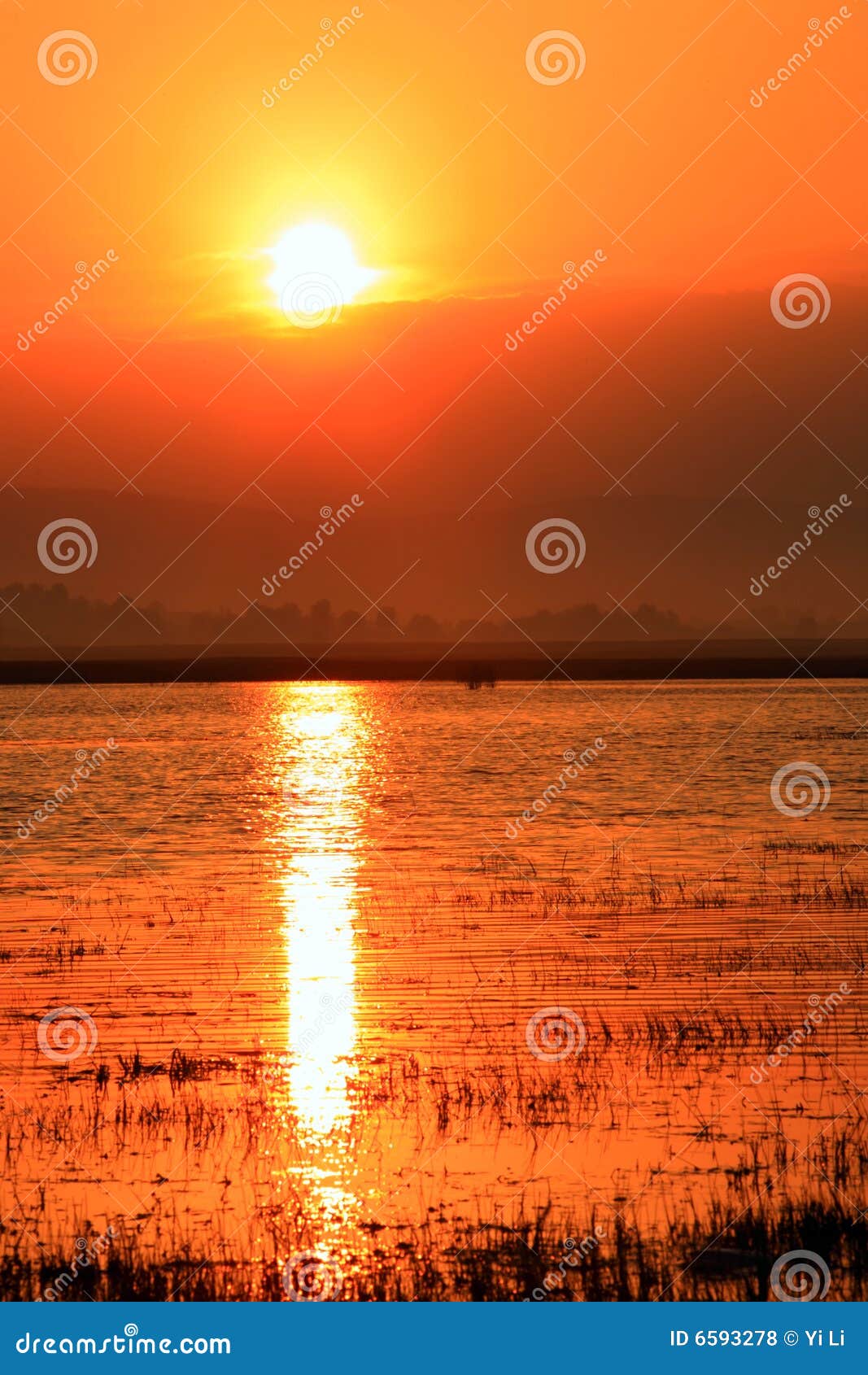 Daybreak stock photo. Image of scenery, water, cloud, marsh - 6593278