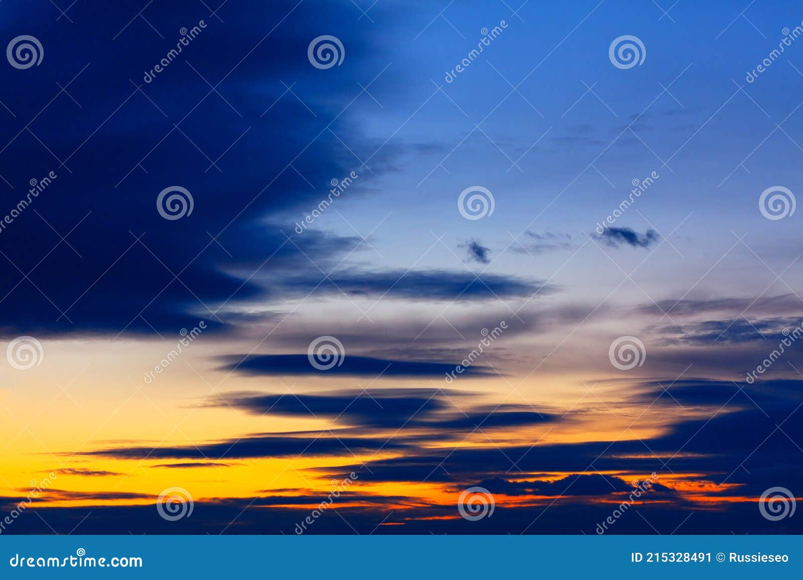 Daybreak clouds stock image. Image of cockcrow, meteorology - 215328491