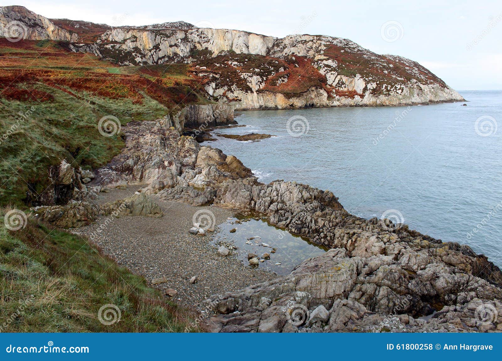 Daybreak Looking Towards North Stack, Anglesey Stock Photo - Image of ...
