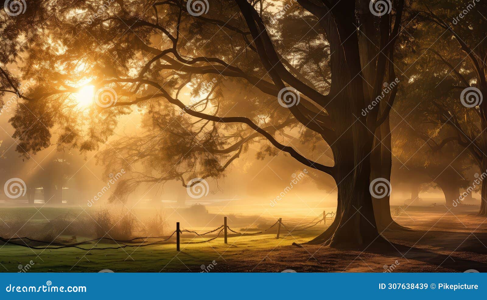 Daybreak morning sun stock illustration. Illustration of early - 307638439