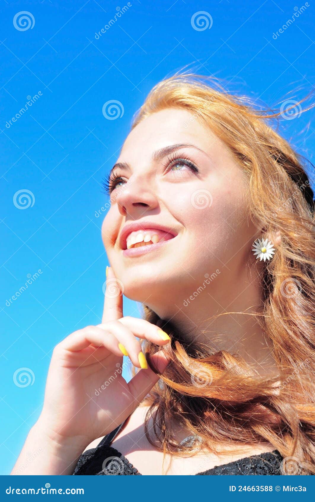 Daydream stock photo. Image of expression, female, peace - 24663588