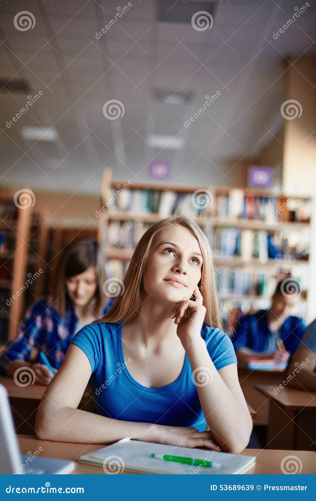 Daydreaming stock image. Image of learner, young, lesson - 53689639