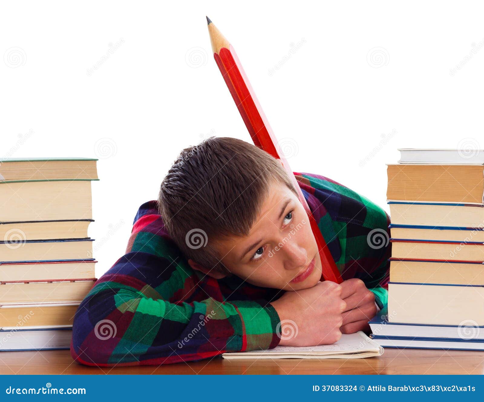 Daydreaming stock photo. Image of school, lesson, person - 37083324