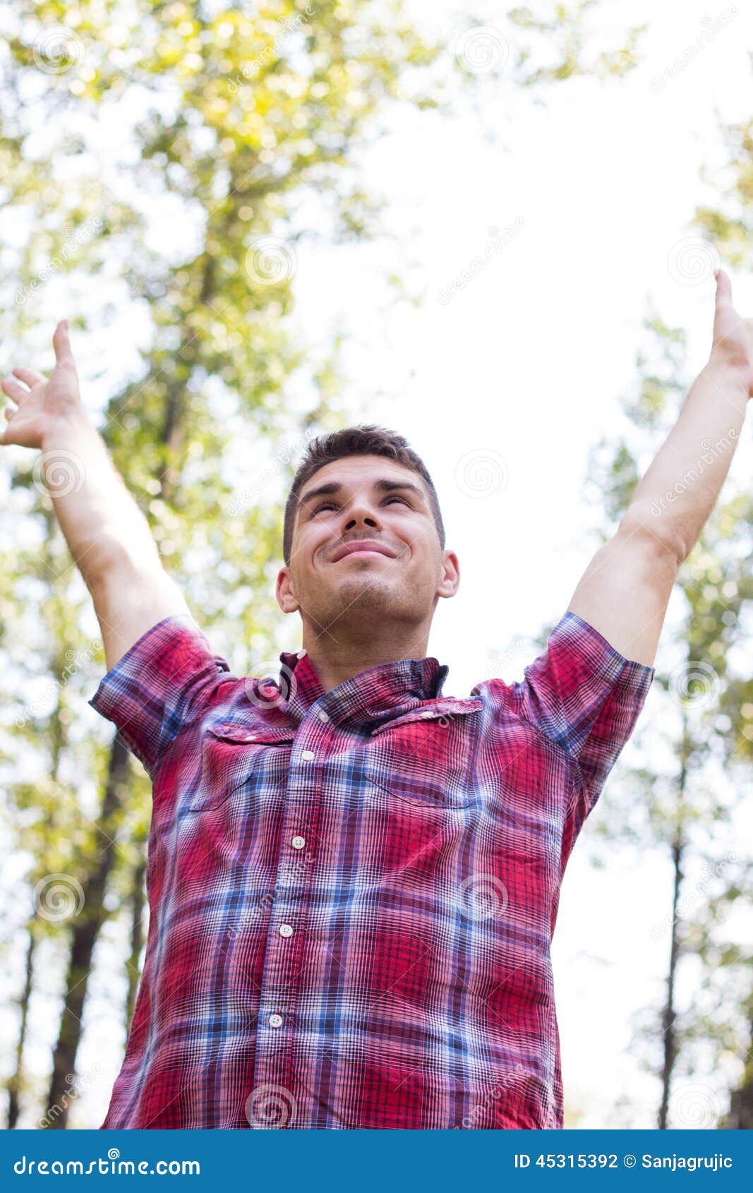 Daydreaming Man in the Park Stock Photo - Image of handsome, autumn ...