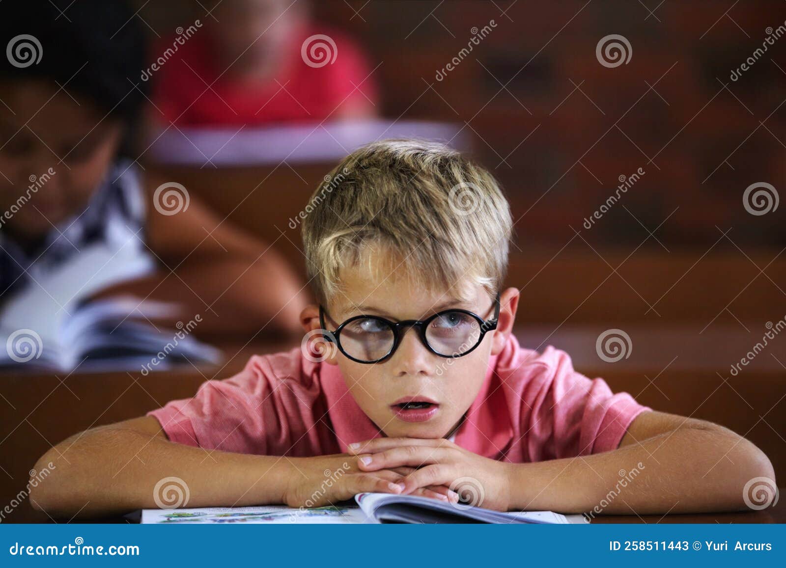 Daydreaming when he Should Be Working. Young Boy Feeling Overcome with ...