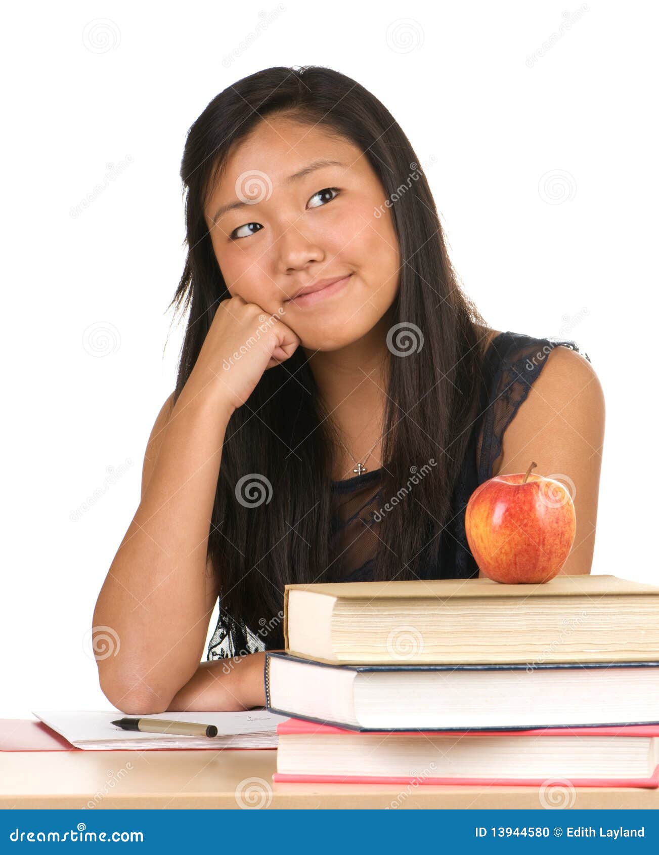 Daydreaming Student Girl stock photo. Image of female - 13944580
