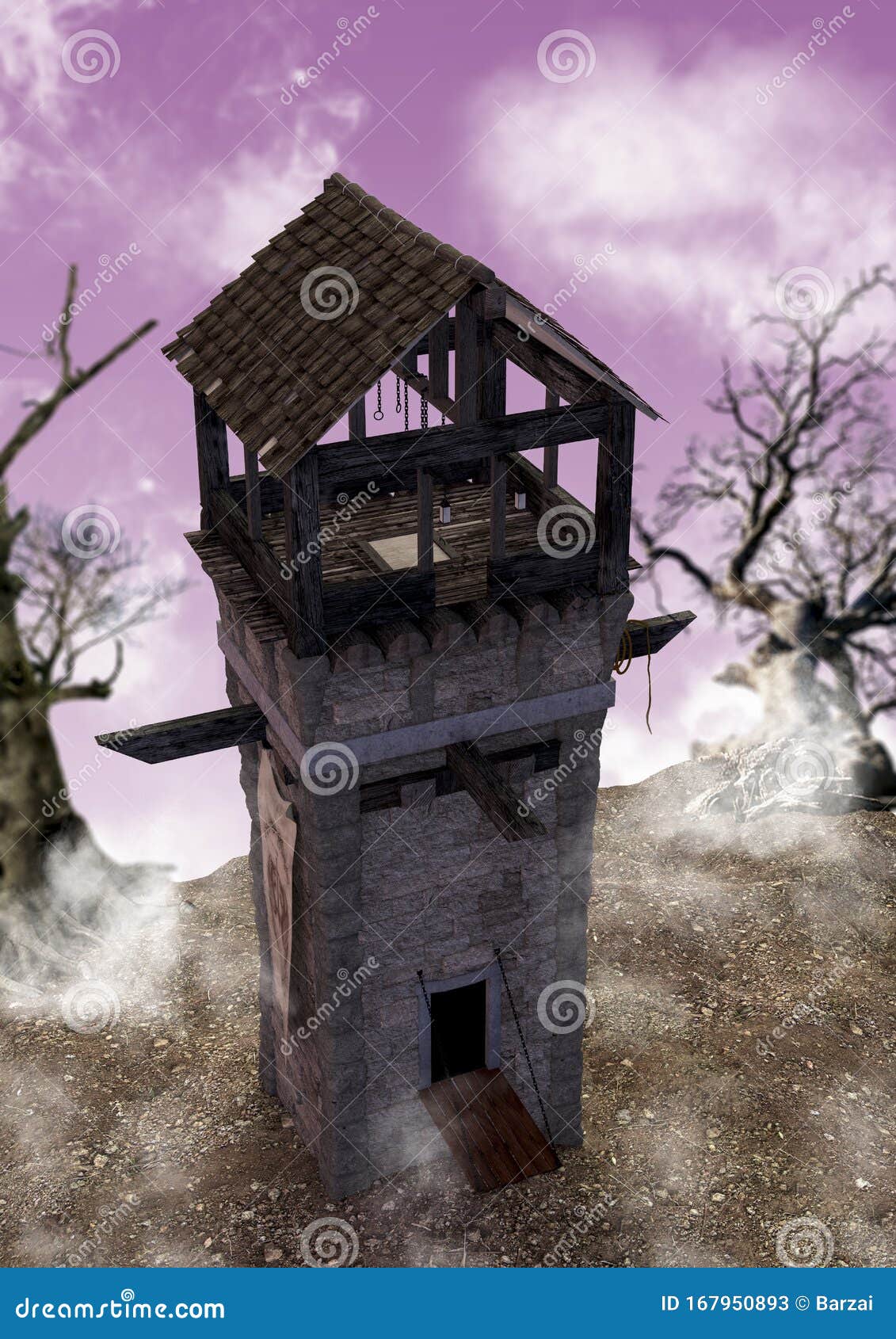 Medieval Sentinel Tower. Royalty-Free Stock Photo | CartoonDealer.com ...