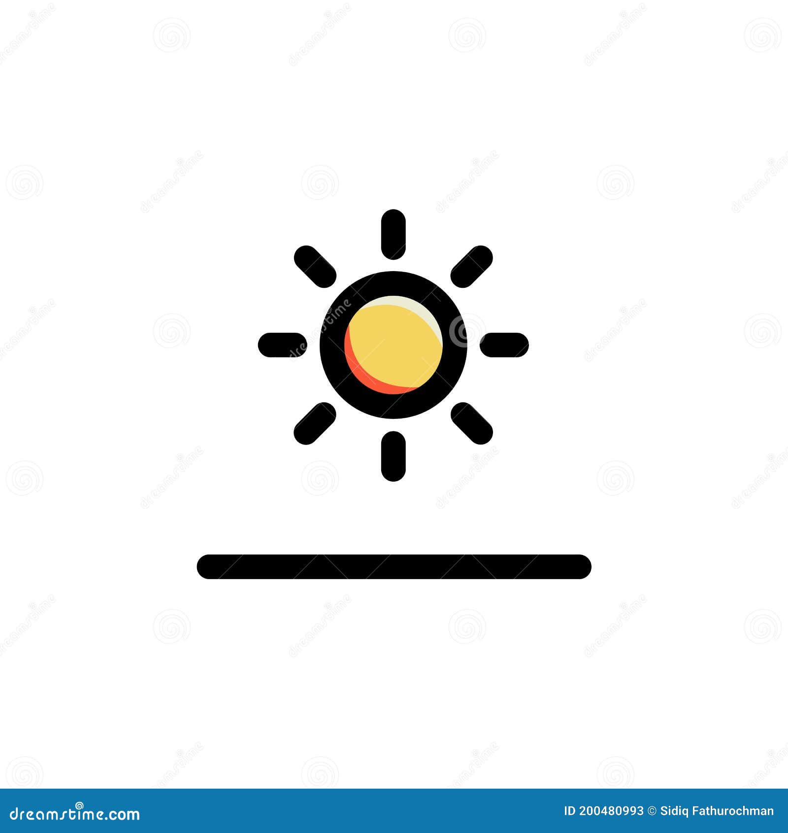 Daylight Icon stock vector. Illustration of modern, bright - 200480993