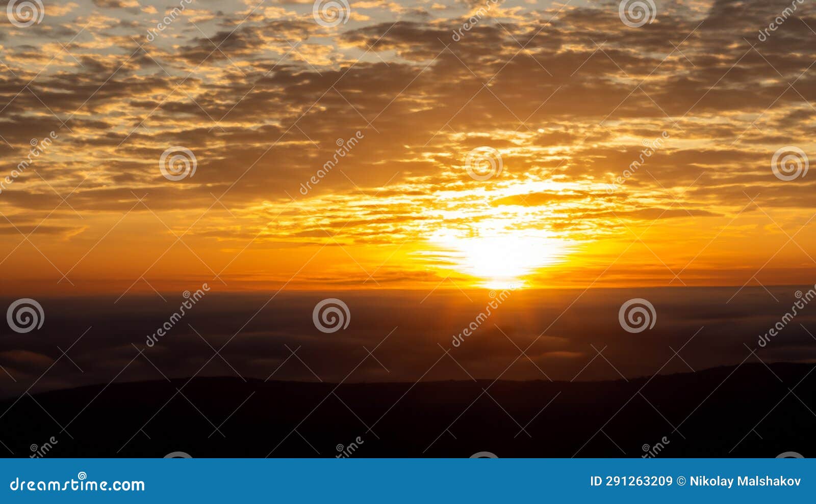 Daylight S Awakening: Sunrise and Cloudy Scene Stock Image - Image of ...